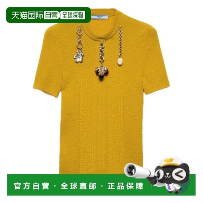 PRADA 女士针织衫 P24V2L17ZEF0037 AW2025 棕色 GIROCOLLO