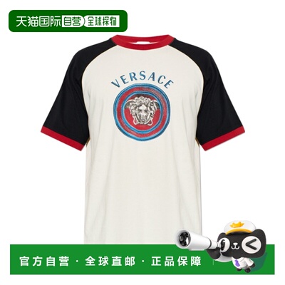 VERSACE 男士T恤 10255991A185022W0K0 范思哲AW2026白色短袖上衣