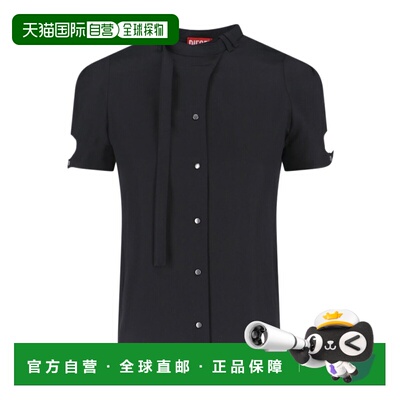 DIESEL 女士衬衫 A236750EGET9XX SS2026 黑色 短袖衬衫