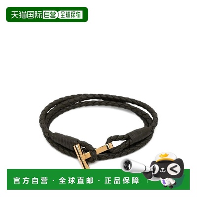 1h可退 潮奢 Tom Ford 汤姆 福特 男士 T 编织皮革手链 JM005ICL0