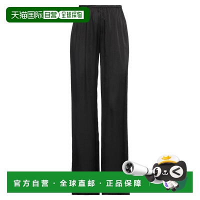 潮奢 ANINE BING 女士 休闲长裤 BLACK黑色阔腿裤 时尚舒适休闲裤