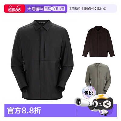 1h可退 ARC‘TERYX始祖鸟男士有机棉LEVON OVERSHIRT刺绣LOGO城市