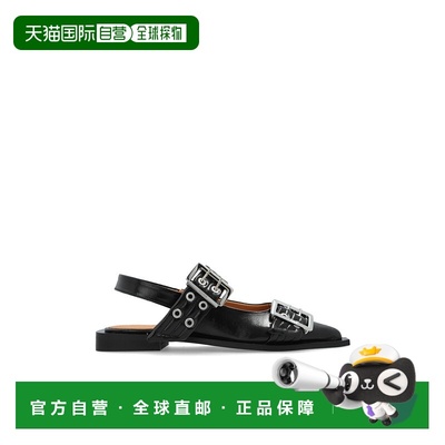 GANNI 女士芭蕾乐福鞋 S27304926099 AW2025 黑色 BALLERINE单鞋
