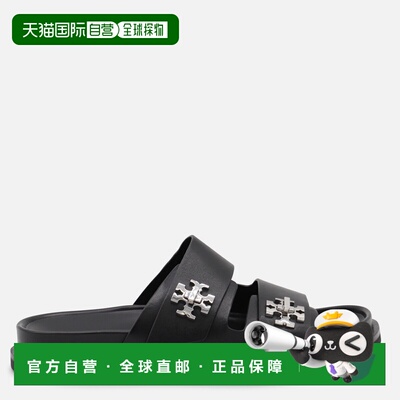 TORY BURCH 女士拖鞋 175640006 AW2025 黑色 Turnlock 凉鞋