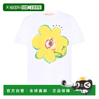 MARNI 女童衬衫 M01672M00HZ0M100 SS2026 白色 T-Shirt With Pri