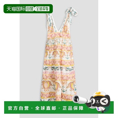 付款1h内可退 潮奢 FARM RIO 女士 印花棉质中长连衣裙 344872MAR