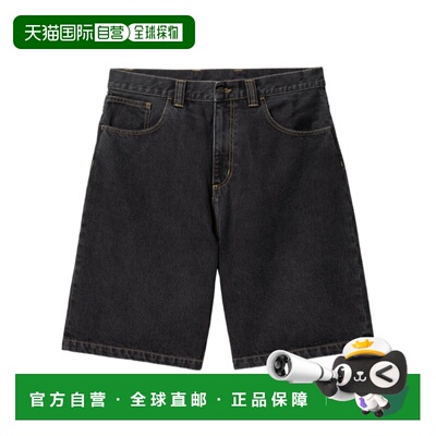 1h可退 CARHARTT WIP 男士短裤 I0371618906 SS2026 黑色 腰带环
