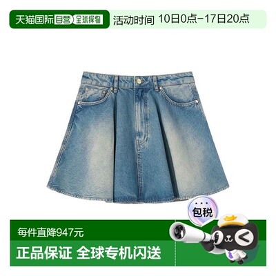 GANNI 女士半身裙 A1090088567 SS2026 蓝色 Denim Miniskirt Wit