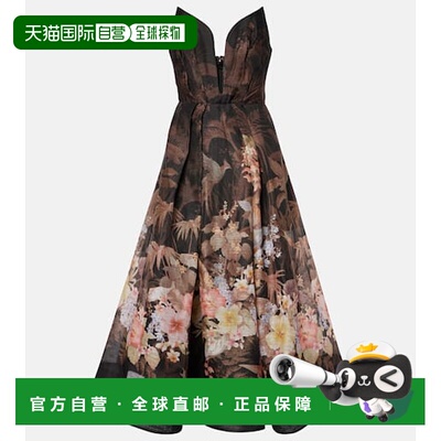 1h可退 潮奢 ZIMMERMANN 女士 Illuminate 垂褶亚麻棉质中长连衣