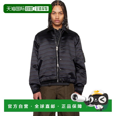 1h可退 潮奢 Sacai 男士 海军蓝 Horizontal Stripe 飞行员夹克 2