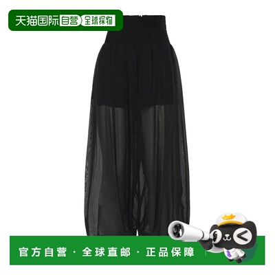 1h可退 PINKO 女士休闲裤 106845A3O2Z99 SS2026 黑色 Cotton-Ble