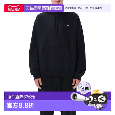 1h可退 NIKE 男士卫衣 HV1082010 CO 黑色 Nike Solo Swoosh Flee