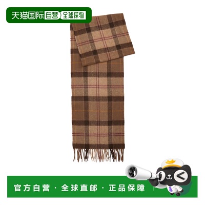 Barbour 女士围巾 LSC0129TN91 AW2025 棕色 格子围巾