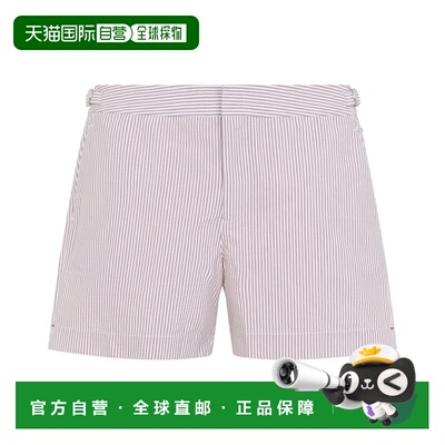 Orlebar Brown 男士 SETTER SEERSUCKERS POLYESYER 红色泳裤 281