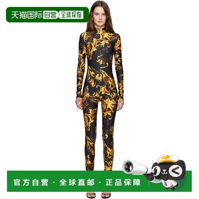 1h可退 潮奢 versace 范思哲 女士 黑色 & 金色 Barocco Porcelai