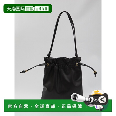 CELINE 女士手提包 123662J7938NO SS2026 黑色 抽绳单肩包