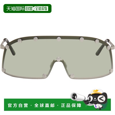 潮奢 rick owens 瑞克 欧文斯 女士 银色 Shielding 太阳镜 RG000