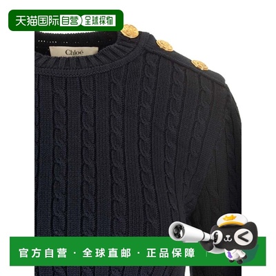 CHLOÉ 女士针织毛衣 CHC24AMP265904C6 AW2024 蓝色 Midnight blu