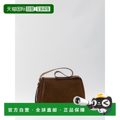 TORY BURCH 女士单肩包 177365200 SS2026 棕色 Romy Suede Shoul