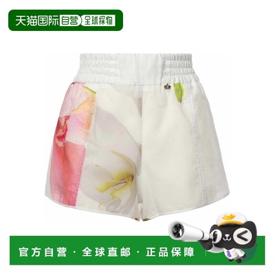 Genny 女士短裤 78AAD183NS681003 SS2025 白色 High-Waisted Sho