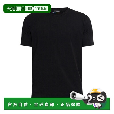 DSQUARED2 男士T恤 D9M206250001 SS2026 黑色 圆【付后1h可退】