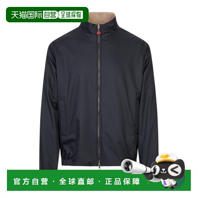 KITON 男士夹克 UW2445V0449L24 AW2026 蓝色 双面休闲夹克长袖