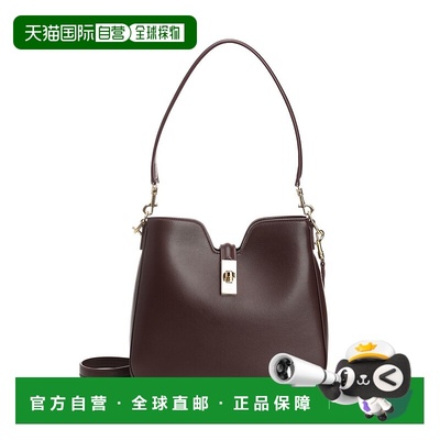 CELINE 女士单肩包 120693FX928DG AW2025 酒红色 小号旋锁单肩包