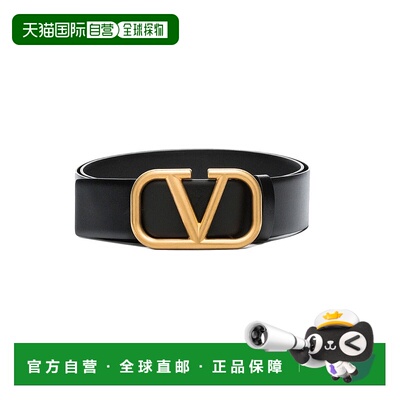 VALENTINO 男士腰带 TY0T0Q87ECU0N0 SS2025 黑色 黑色VLOGO腰带