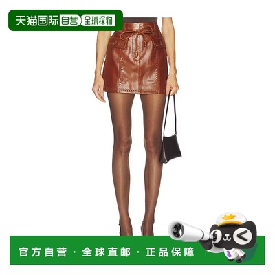 1h可退 潮奢 ULLA JOHNSON 女士 Luna 皮革迷你半身裙 FA250315