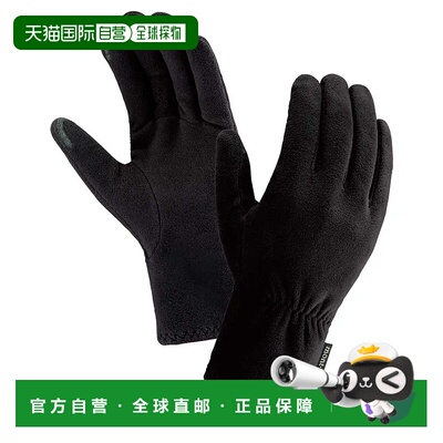 1h可退 mont-bell 男士手套 1118478BK CO 黑色 CHAMEECE Gloves
