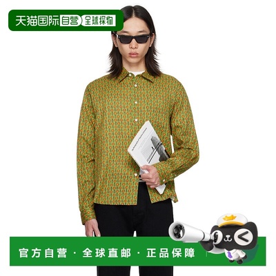 1h可退 潮奢 vowels 男士 绿色 Floral Dobby 衬衫 SH01382