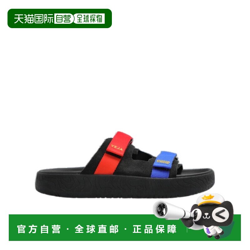 1h可退 VEJA 女士拖鞋 HO3220935 AW2025 花色 双带绒面皮凉鞋