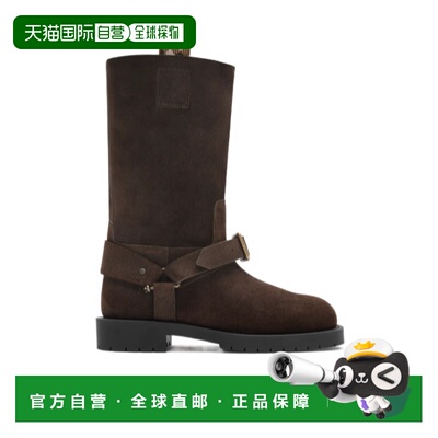 BURBERRY 女士靴子 81324071 AW2026 棕色 Saddle 短筒靴
