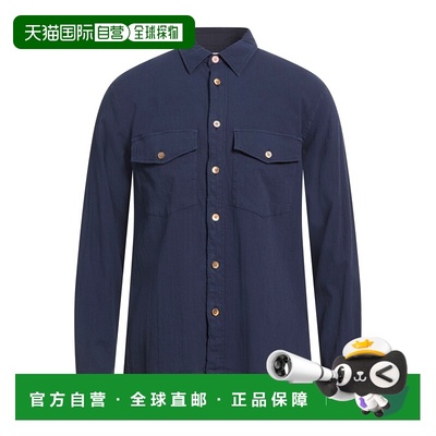 1h可退 潮奢 Paul Smith 男士 纯色衬衫 blue蓝色 舒适时尚