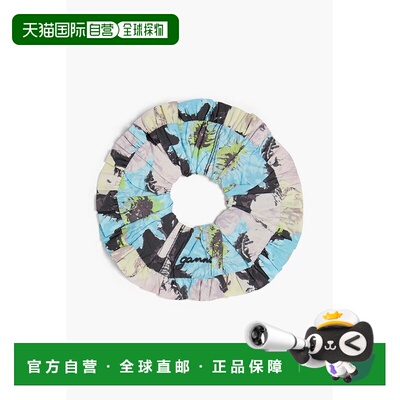 1h可退 潮奢 GANNI 甘尼 女士 印花棉发带 A6576999MULTICOLOUR