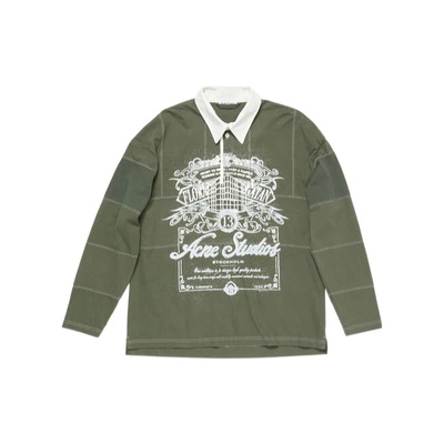ACNE STUDIOS 男士T恤 CL0396DSQ AW2025 绿色长袖