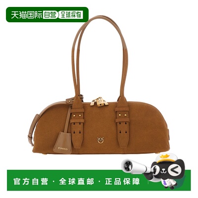 PINKO 女士斜挎包 106169A2JHL32Q AW2026 棕色 横款大号单肩包