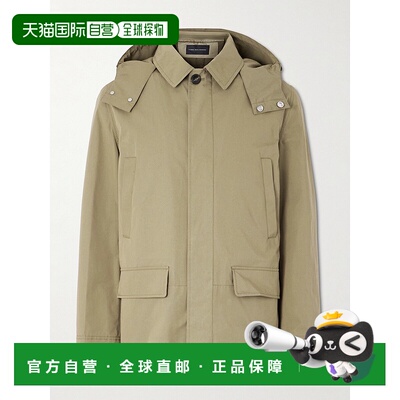 1h可退 潮奢 YVES SALOMON 男士 棉混纺斜纹布大衣 25E25EHV01379