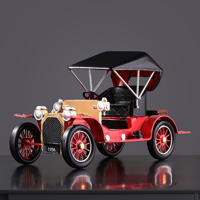 复古怀旧老爷车美式老式汽车模型创意摆件家居玄关客厅酒柜装饰品