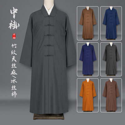 僧服春夏季薄款中褂透气男女出家僧人比丘和尚衣新品抗皱长伽蓝褂