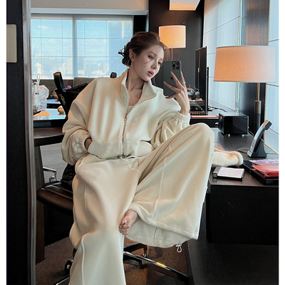 高级感运动套装女秋冬韩系慵懒风