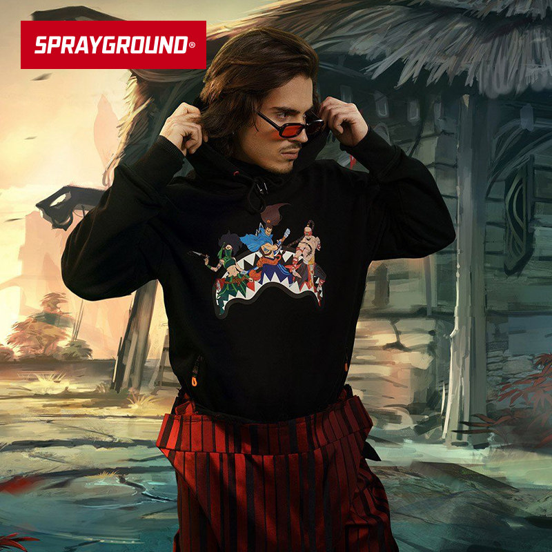 SprayGround新款卫衣女宽松帽衫男英雄联盟联名潮牌情侣