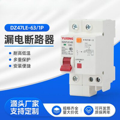 DZ47LE白壳1P63漏电开关1P2P3P4P