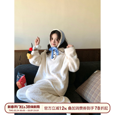 馨帮帮Homedress冬季翻领睡衣