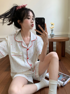 Sinbounboun女薄款甜美睡衣套装