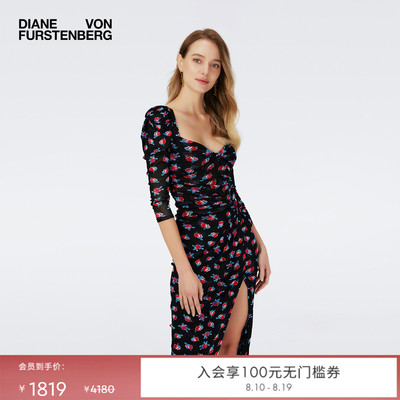 DVF波点命运玫瑰连衣裙