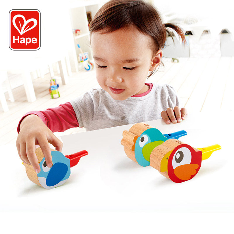 Hape儿童小鸟口哨儿童吹的乐器 宝宝吹奏卡通哨子幼儿园玩具礼物