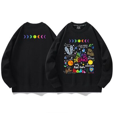 酷玩乐队Coldplay周边圆领卫衣男女同款演唱会巡演衣服秋冬上衣潮