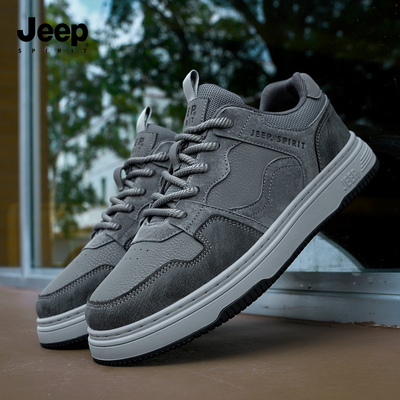 jeep吉普男鞋灰色板鞋