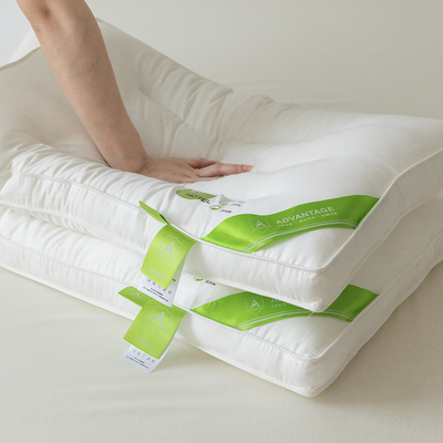 A类新疆长绒棉七星级酒店枕芯全棉纯棉护颈枕头单人48*74一只装